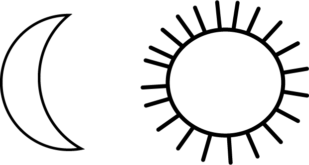 Sun And Moon Vector Icon - [Free Download] - (SVG and PNG)